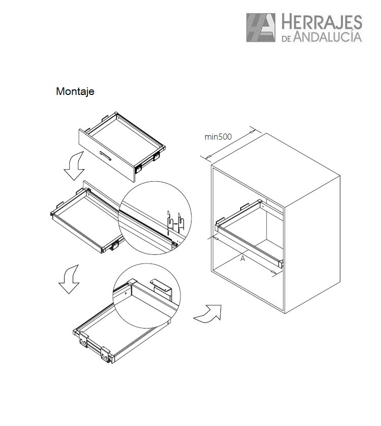 MARCO BASE EXTRAIBLE DE 900 CON GUIA Y FRENO. ACABADO: MOKA